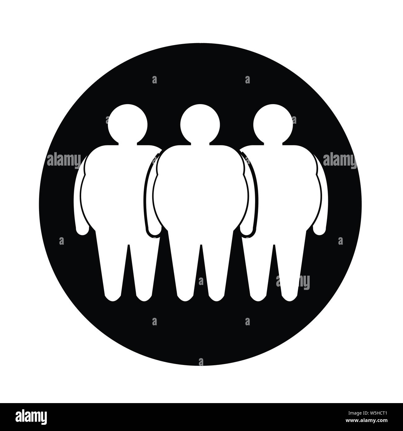 Fat People Icon Stock Vector Image & Art - Alamy