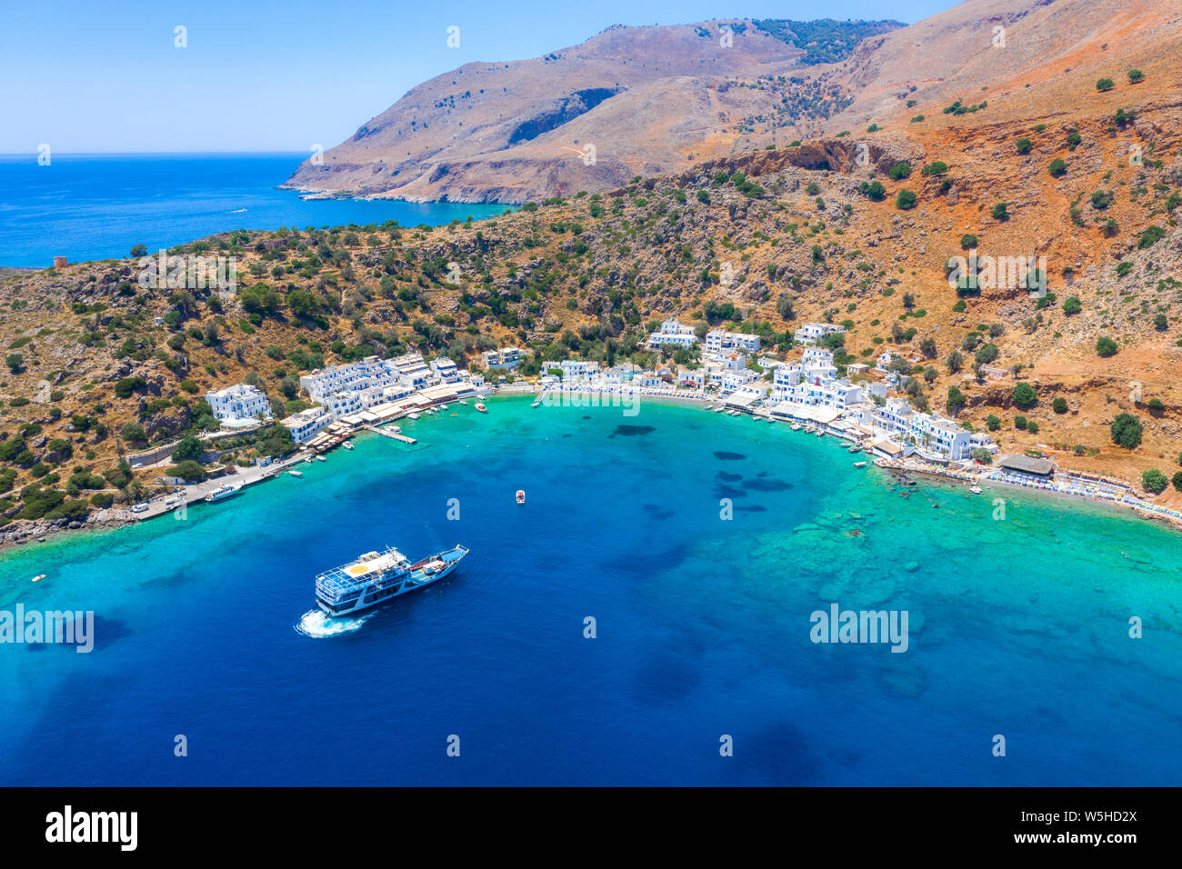 Greek village of Loutro, Chania, Crete, Greece Stock Photo - Alamy