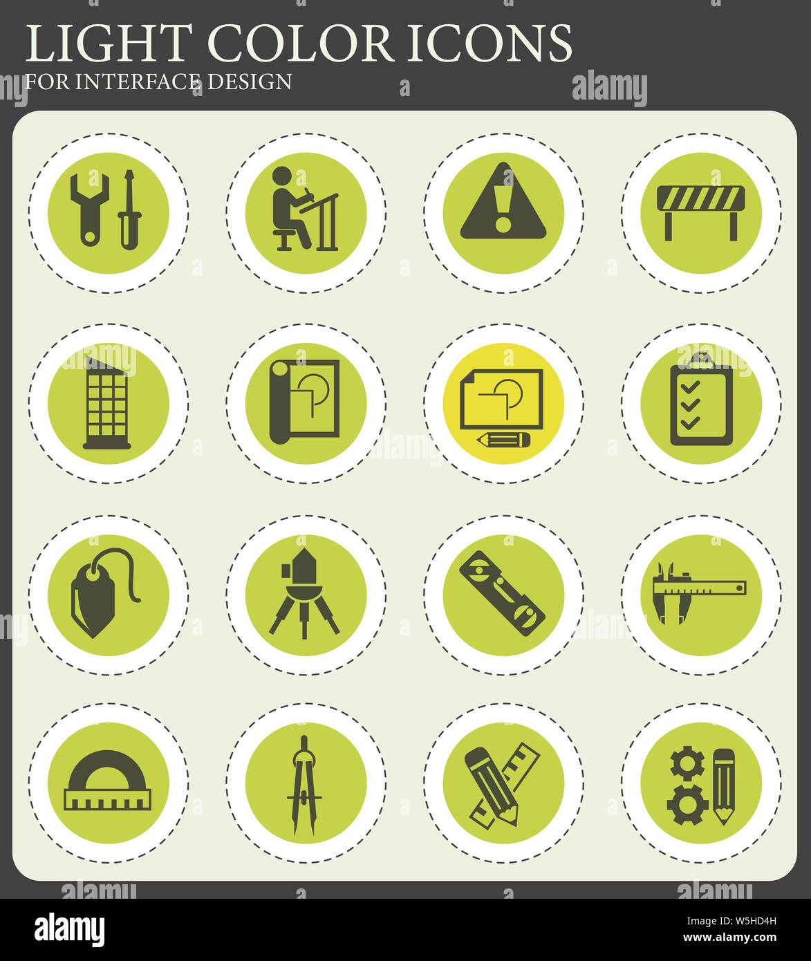 engineering vector icons for web and user interface design Stock Vector ...