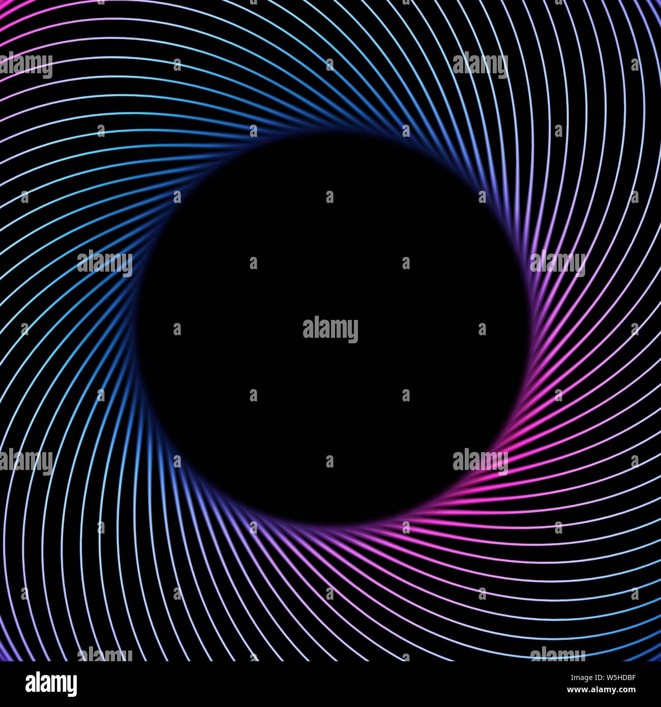 Abstract information technology 3D background with a colored twisted ...