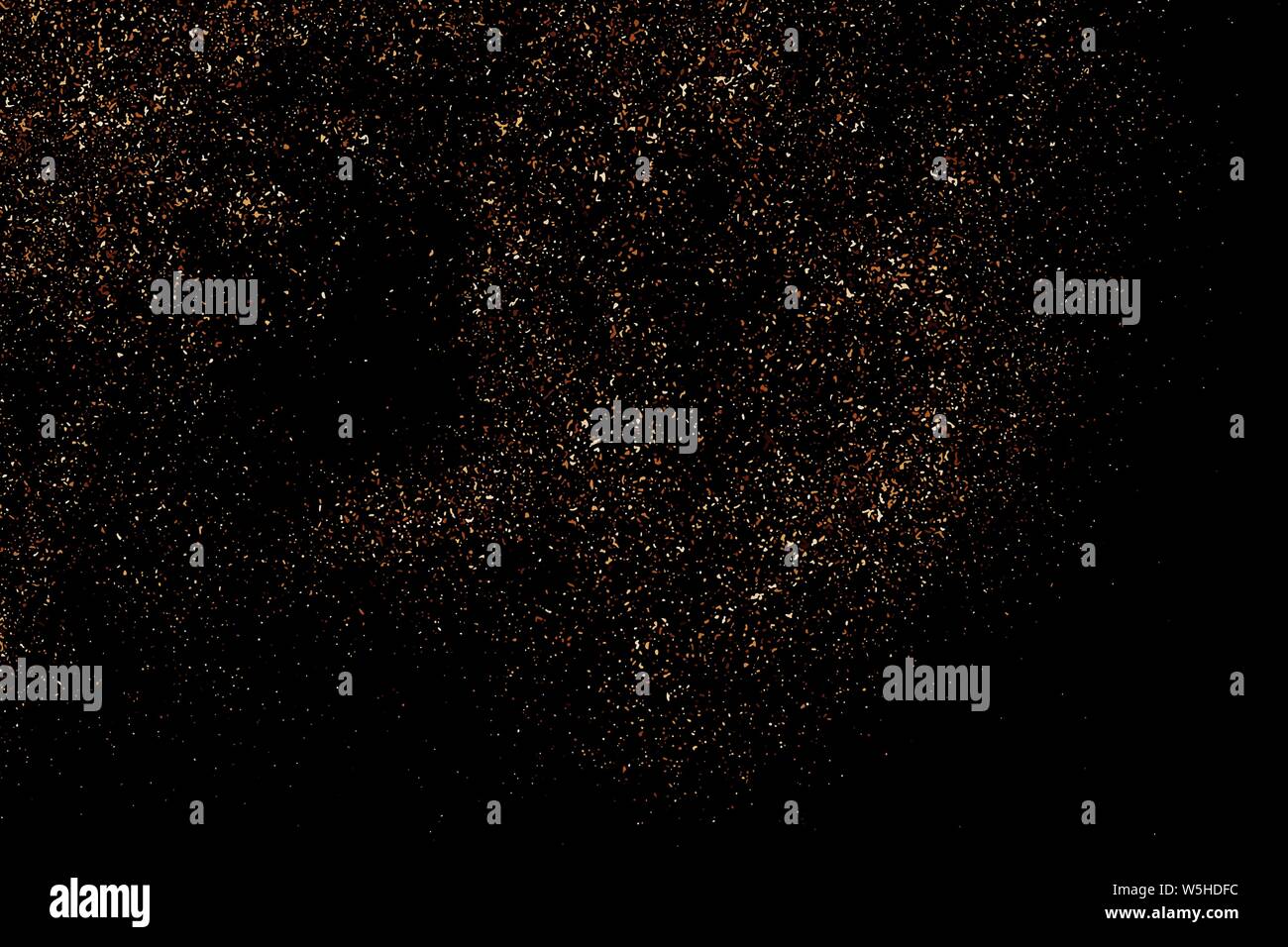 Coffee Color Grain Texture Isolated on Black Background. Chocolate ...