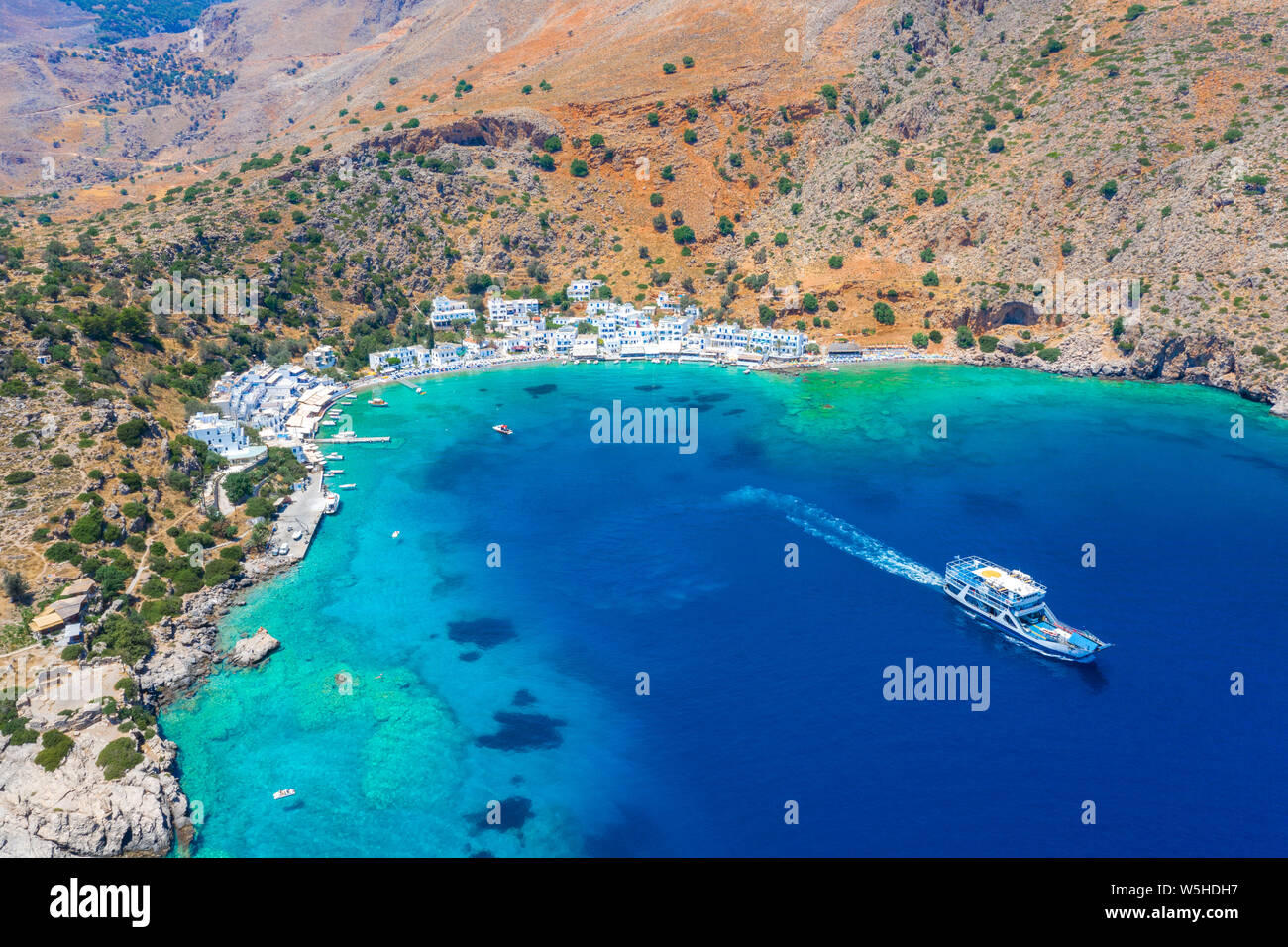 Greek village of Loutro, Chania, Crete, Greece Stock Photo - Alamy