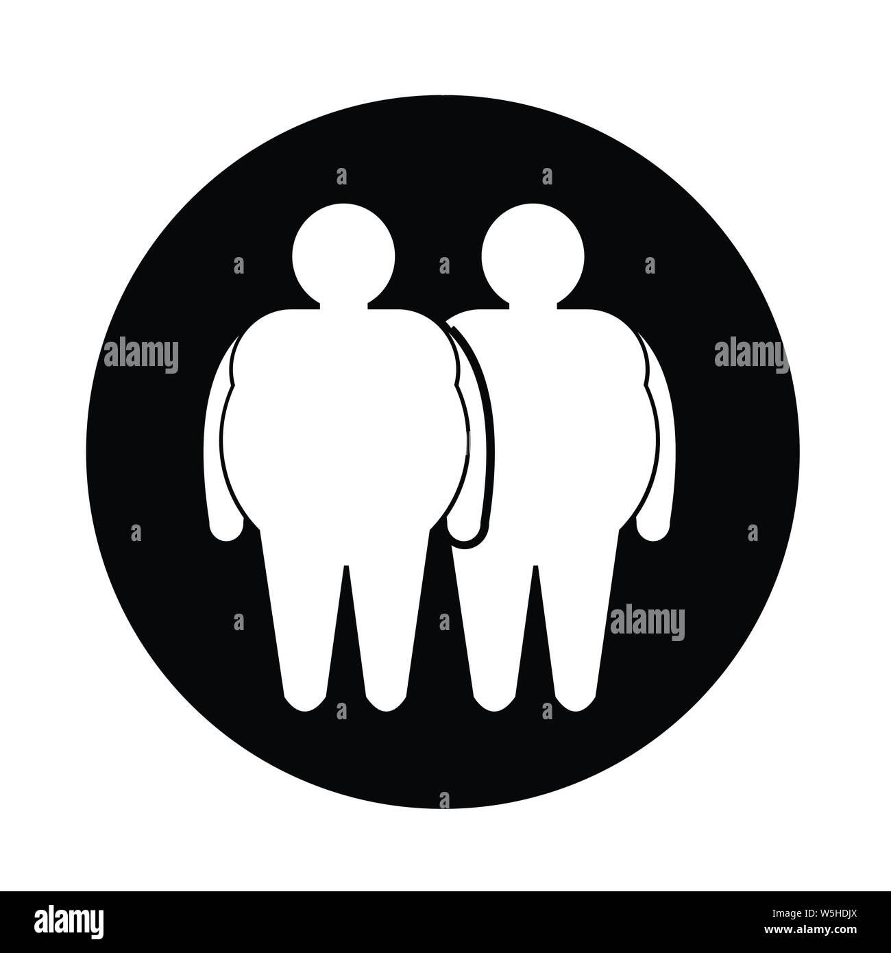 Fat People Icon Stock Vector Image & Art - Alamy