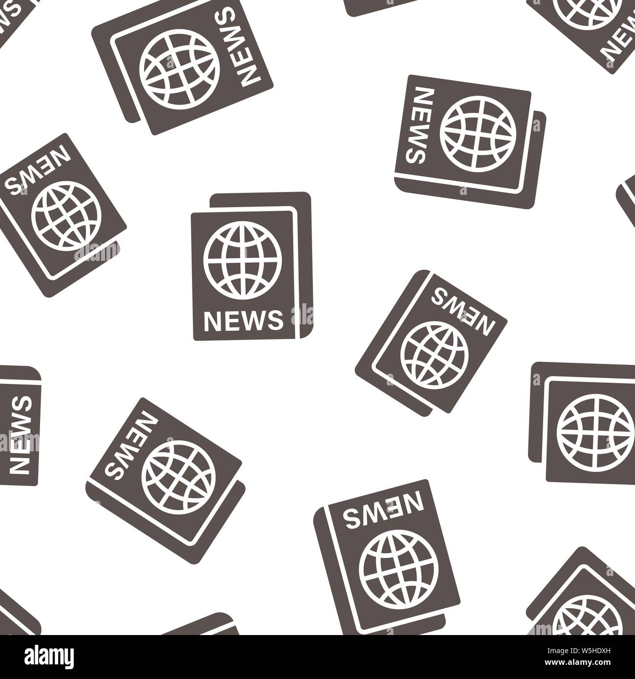 Newspaper icon seamless pattern background. News vector illustration on ...