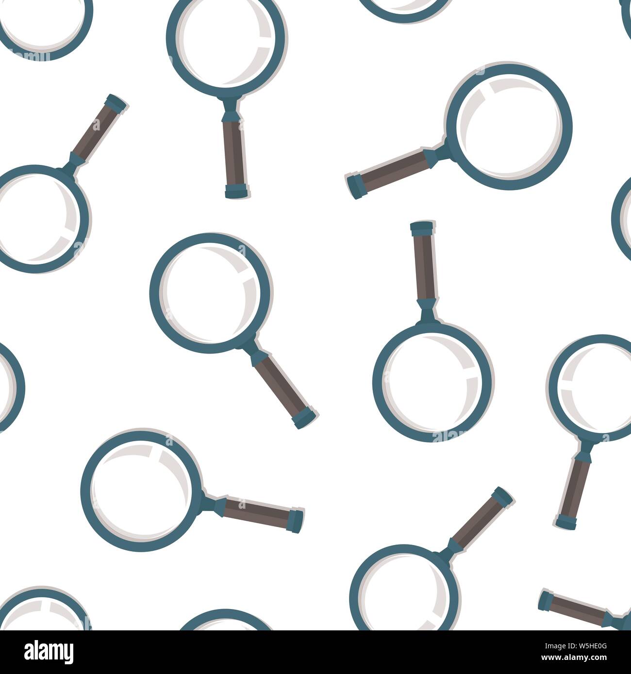 Loupe sign icon seamless pattern background. Magnifier vector ...