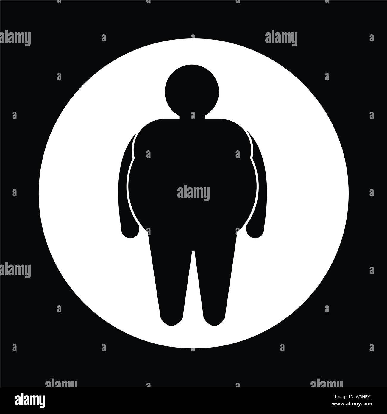 Fat People Icon Stock Vector Image & Art - Alamy