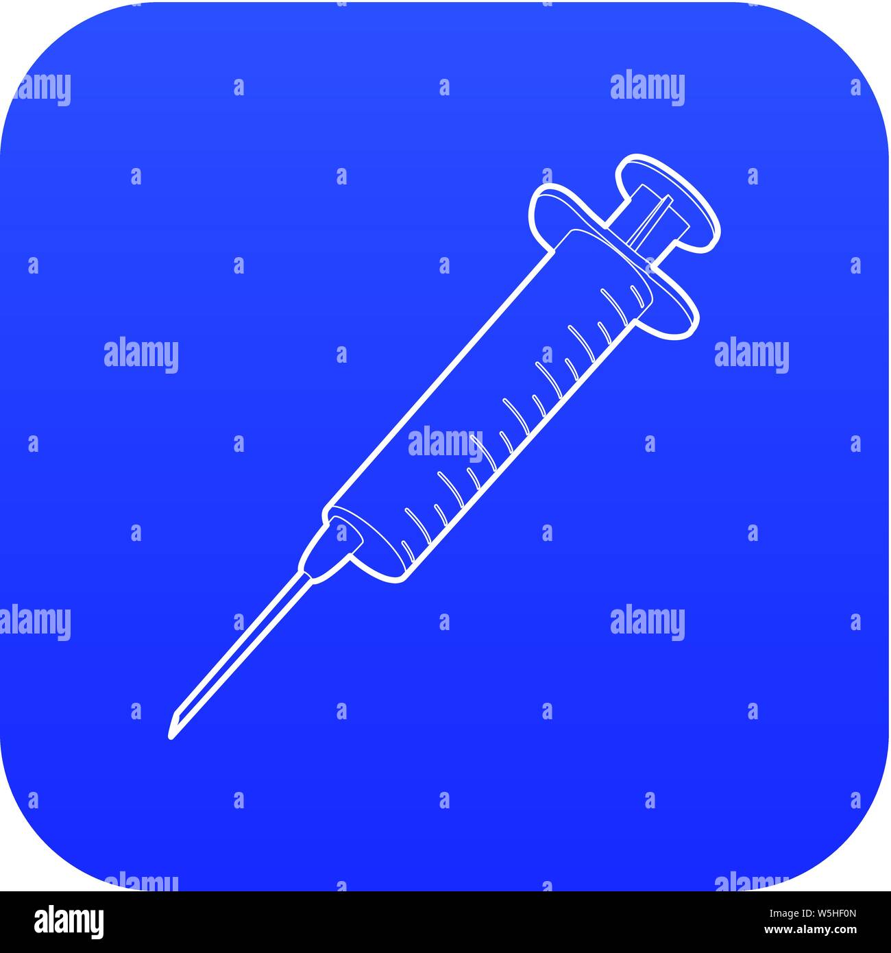 Syringe icon blue vector Stock Vector Image & Art - Alamy