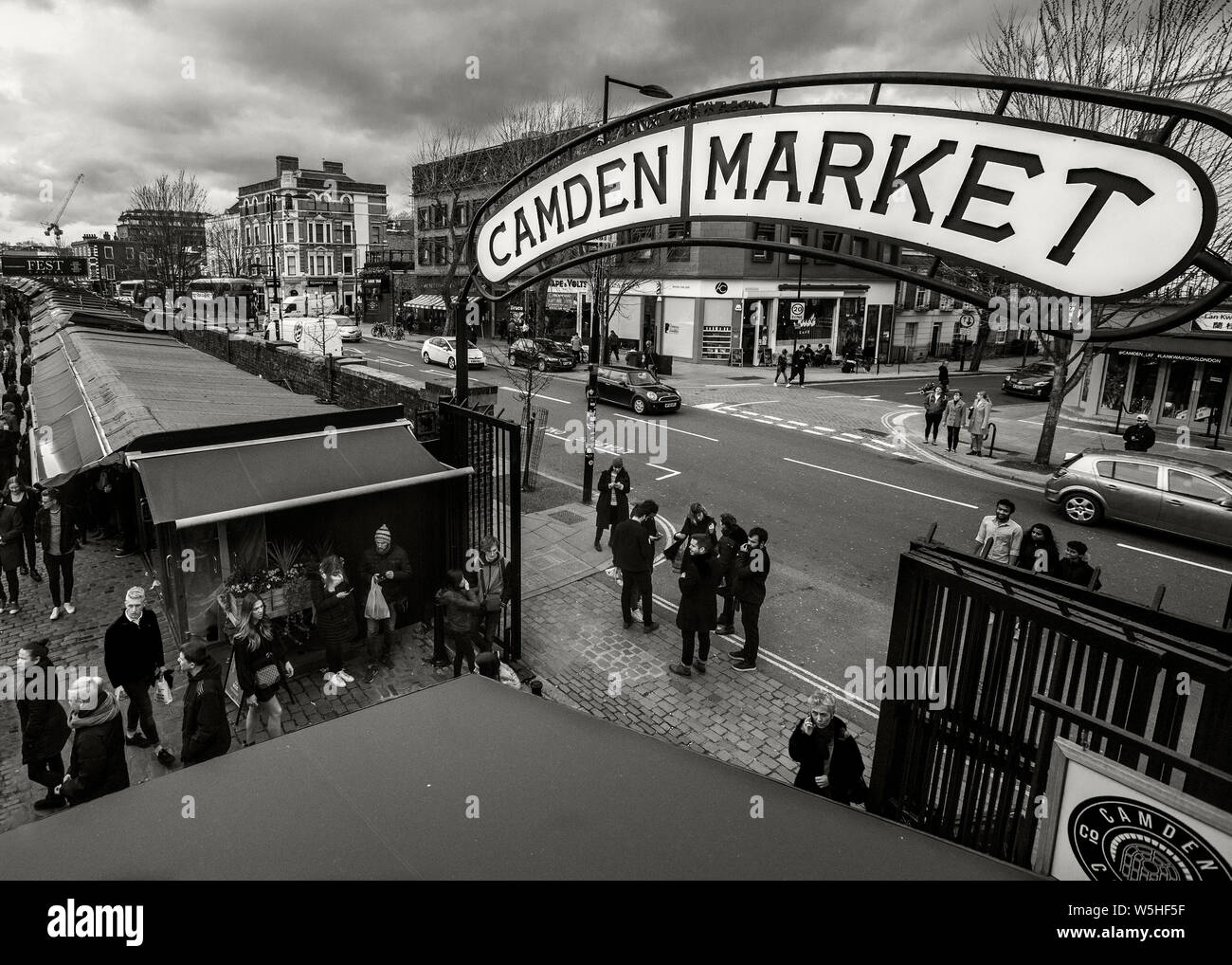 Camden Market sign above entrance Stock Photo - Alamy
