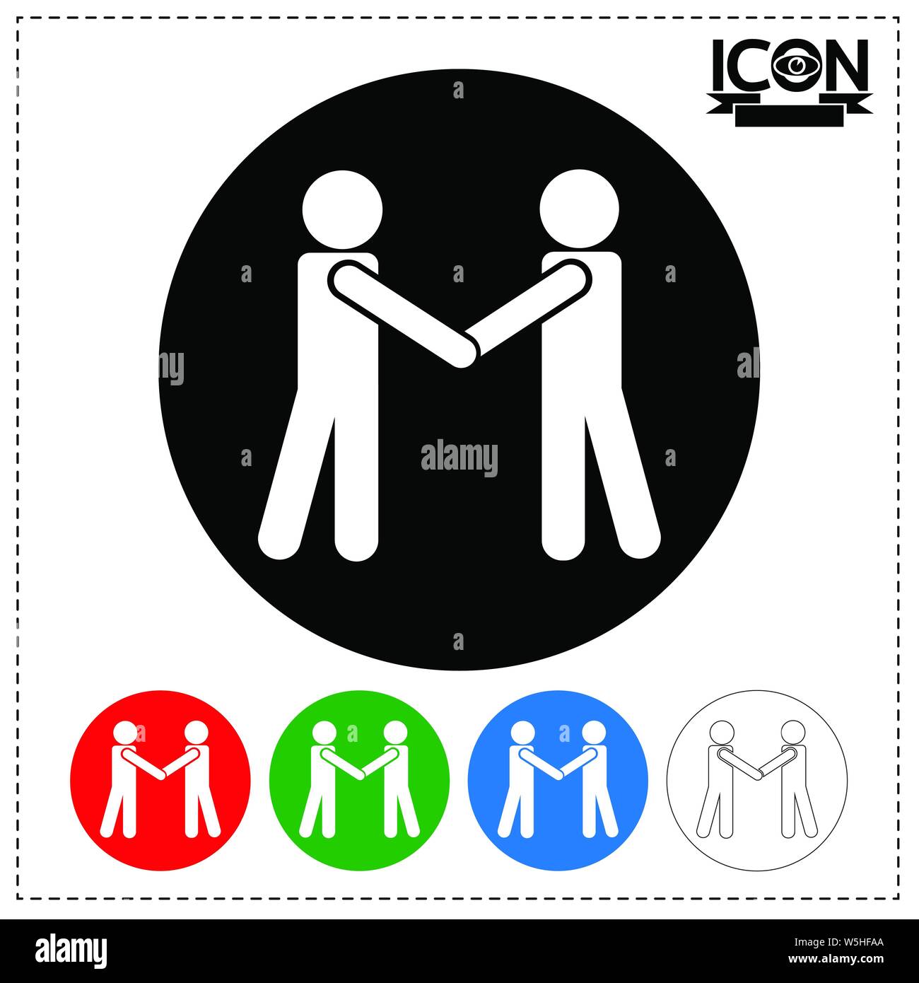People Handshake Icon Stock Vector Image & Art - Alamy