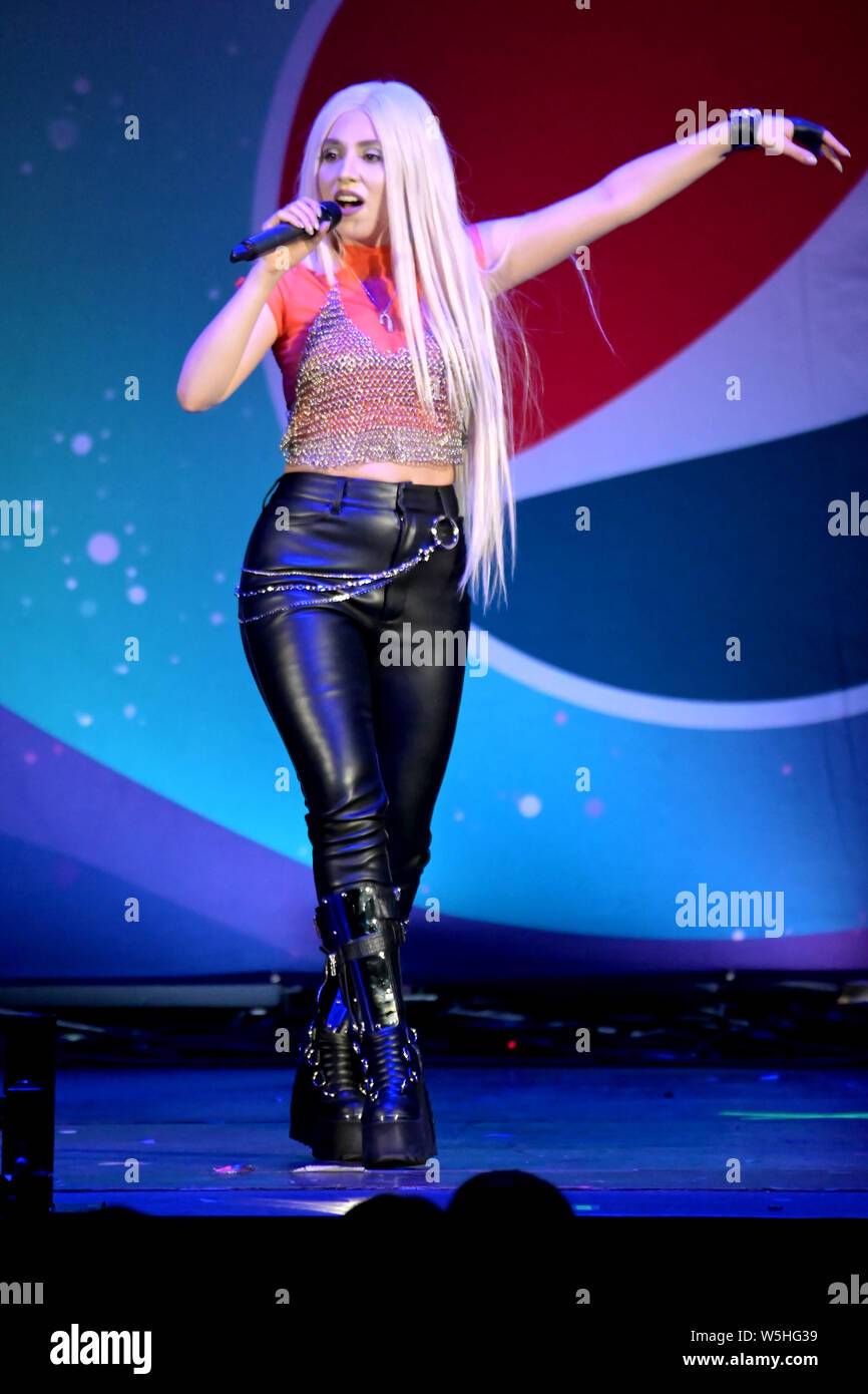 Ava Max performs at B96 Pepsi Summer Bash 2019 at Allstate Arena in ...