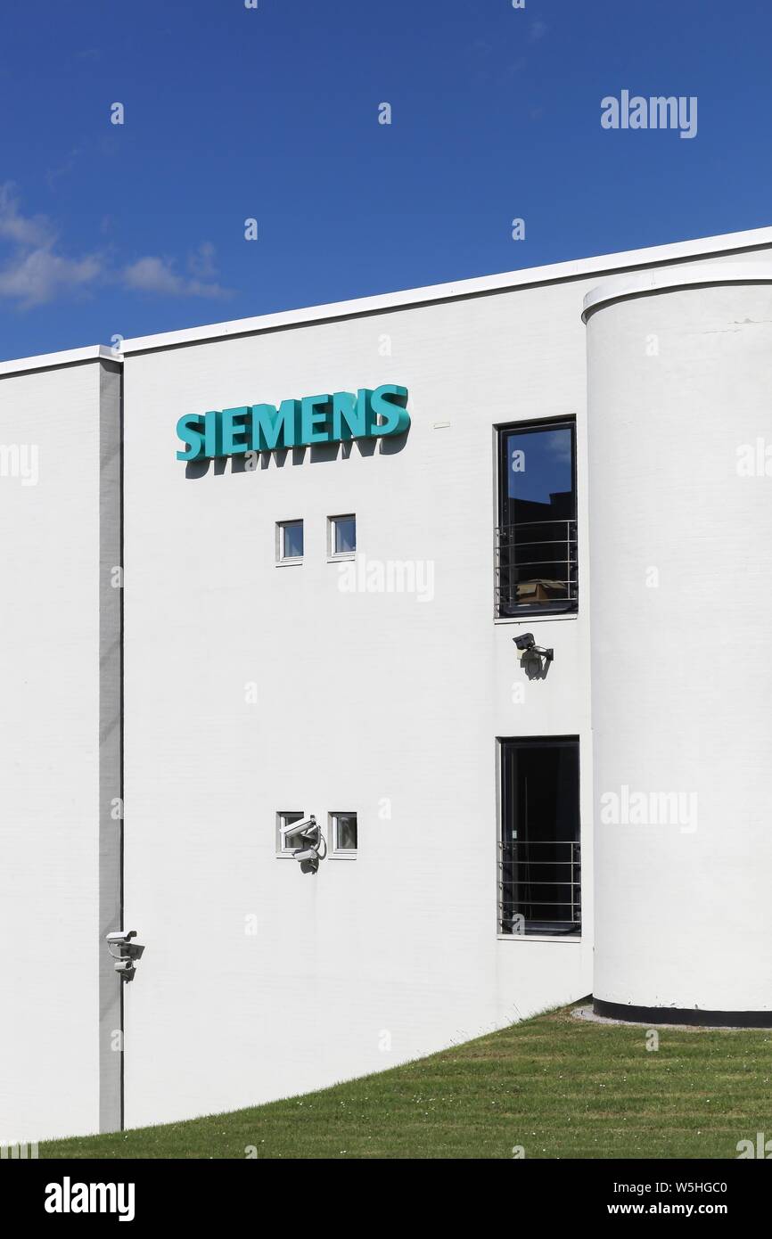 Aarhus, Denmark - June 11, 2016: Siemens building. Siemens is a german ...