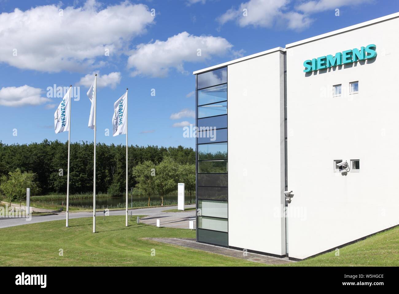 Aarhus, Denmark - June 11, 2016: Siemens building. Siemens is a german ...