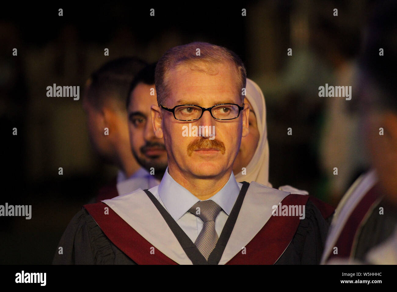 July 28, 2019: Gaza, Palestine. 29 July 2019. The University College of ...