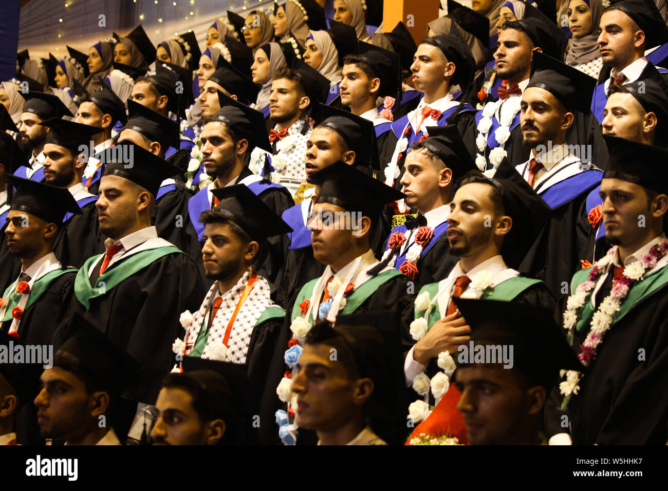 July 28, 2019: Gaza, Palestine. 29 July 2019. The University College of ...