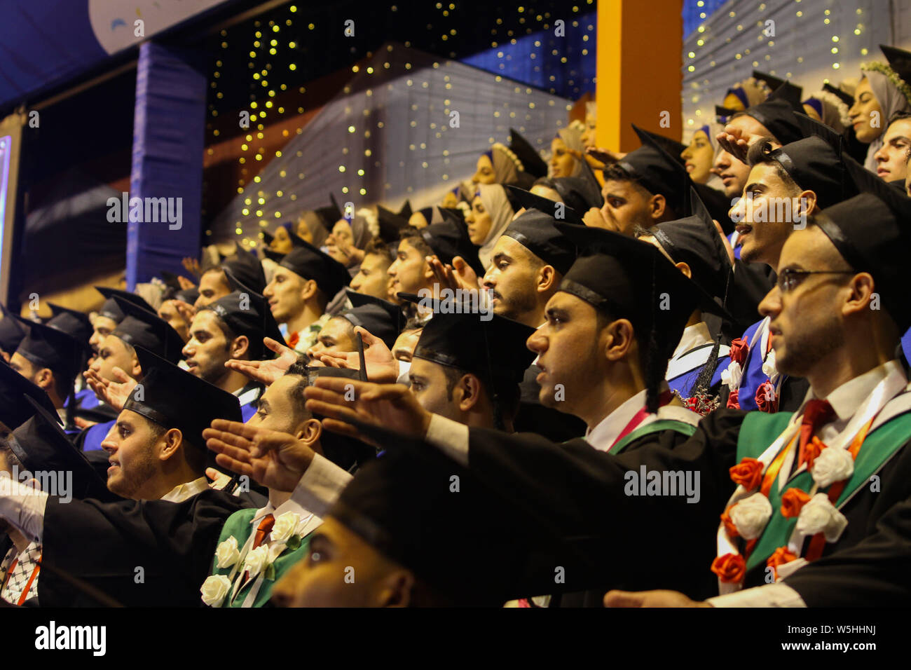 July 28, 2019: Gaza, Palestine. 29 July 2019. The University College of ...