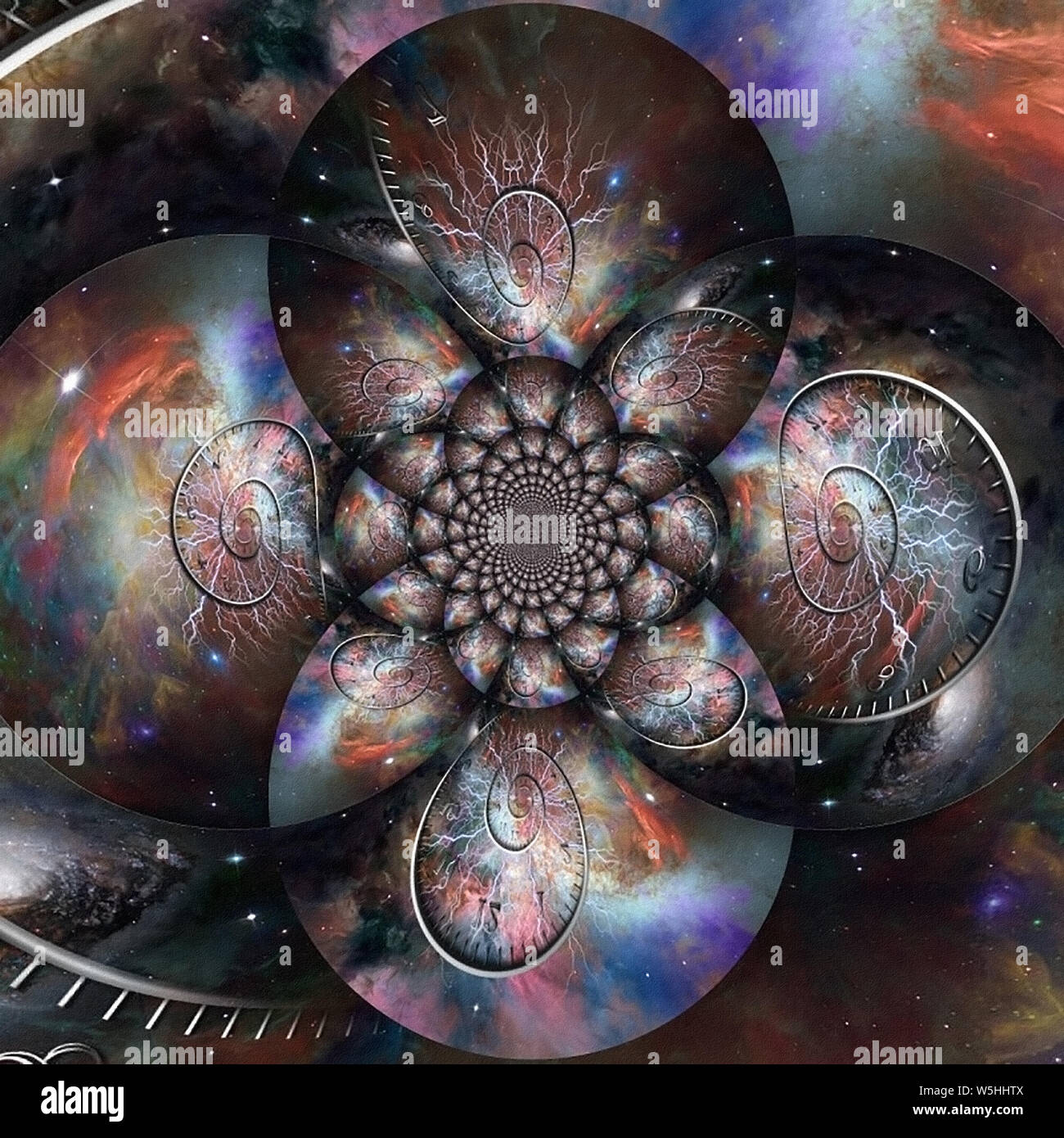 Time Fractal. Artwork for creative graphic design Stock Photo - Alamy