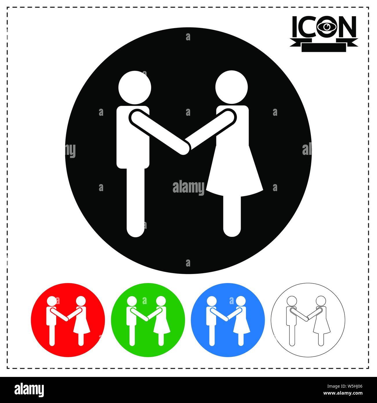 People Handshake Icon Stock Vector Image & Art - Alamy