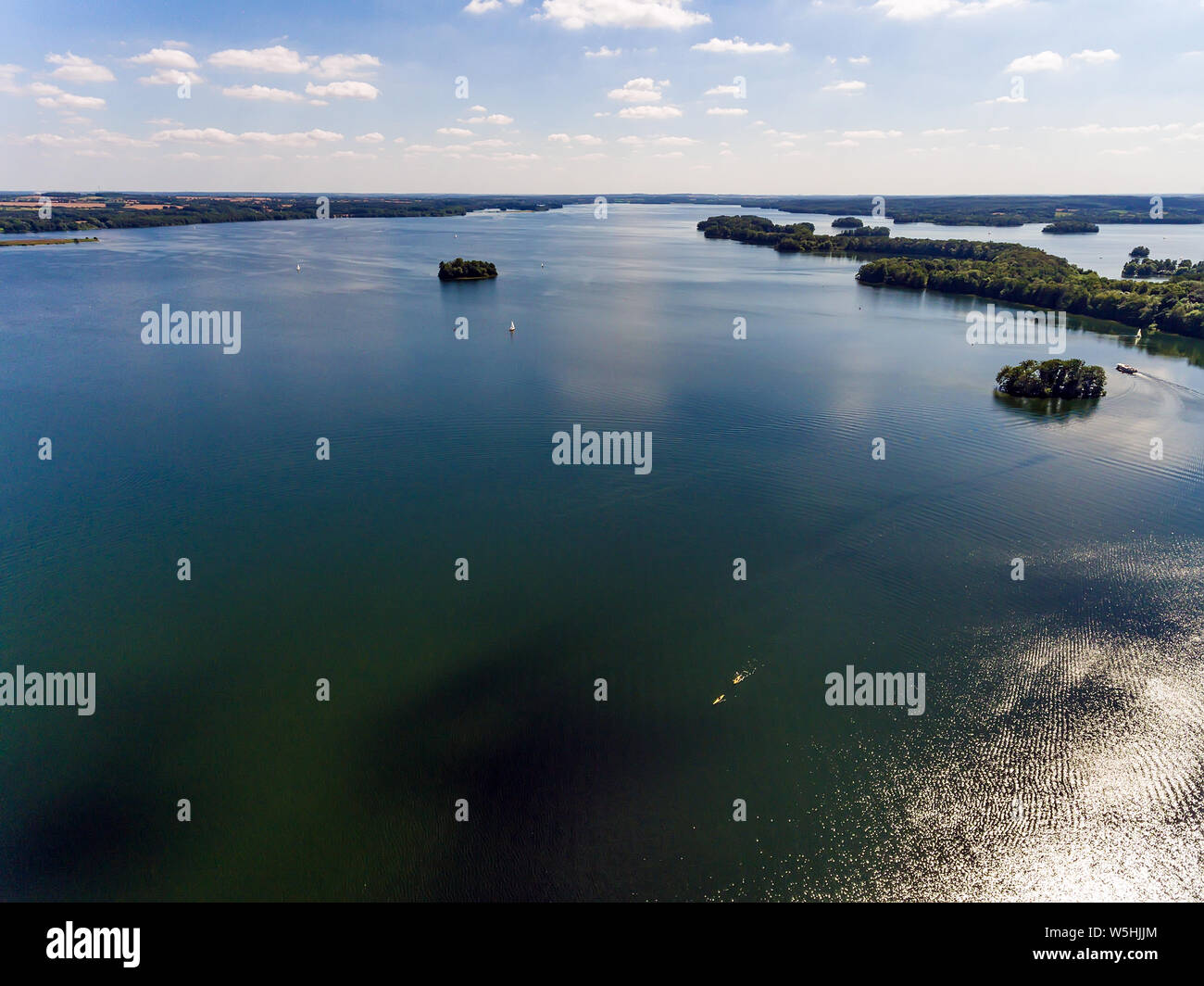 Aerial View oft the Town Ploen in Schleswig-Holstein in Northern ...