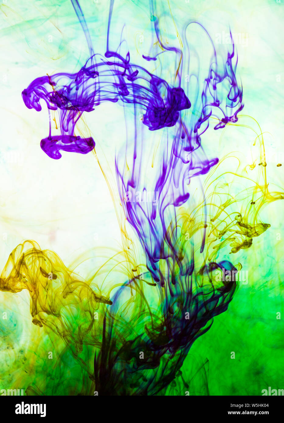 Acrylic colors and ink in water. Abstract background Stock Photo - Alamy