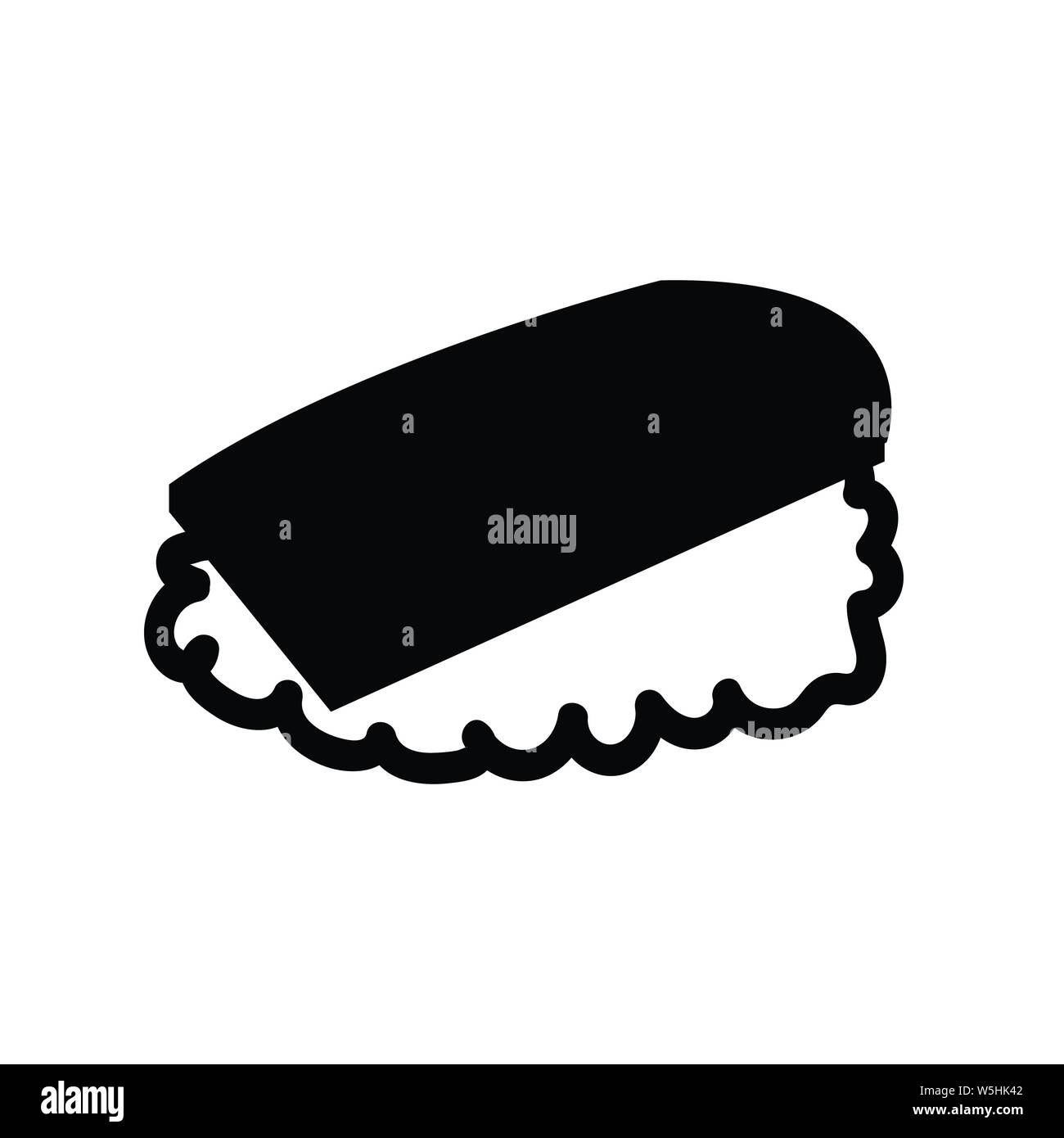 Traditional salmon sushi vector Black and White Stock Photos & Images ...