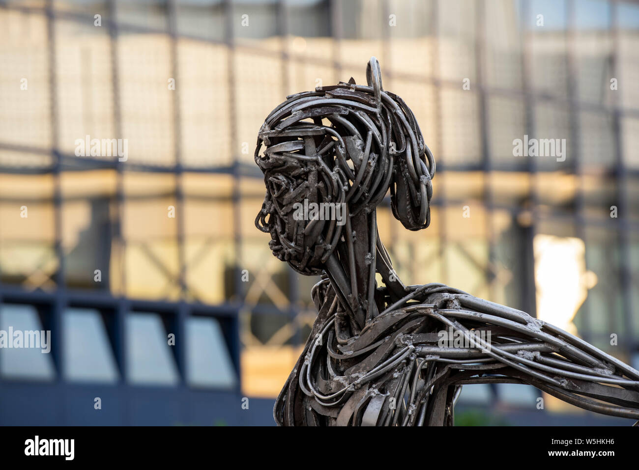 Sculpture on the terrace of the TRCH in Nottingham City ...
