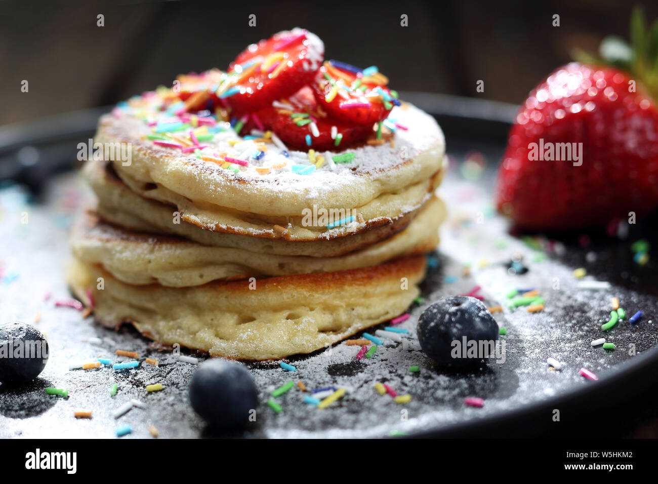 Traditional home-made pancakes, sweet, nutritious breakfast. horizontal ...