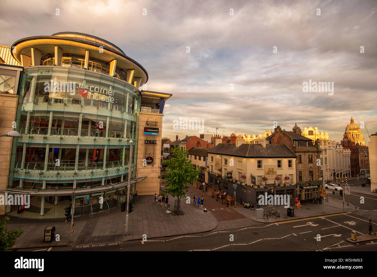 Sunset over the Cornerhouse and Nottingham City Skyline ...