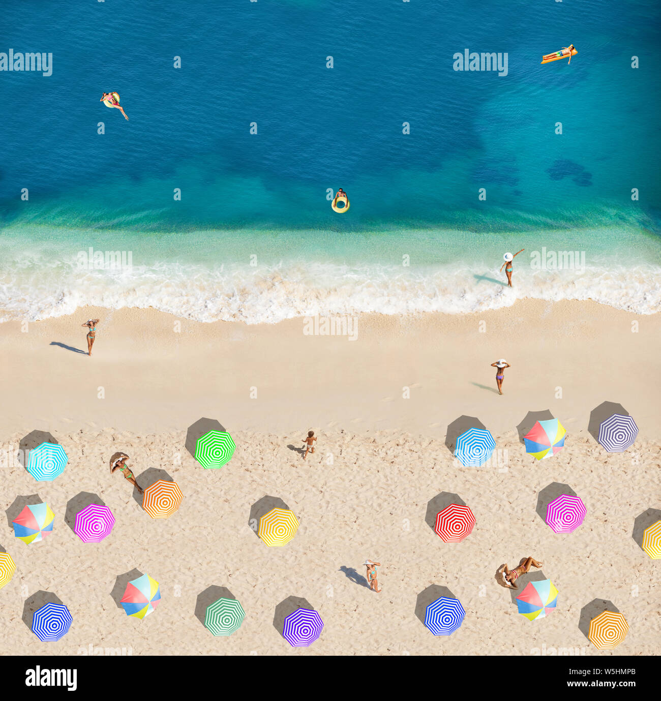 Bikini beach from above hi-res stock photography and images - Alamy