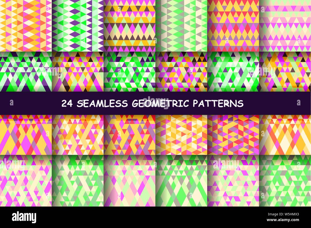 Seamless colorful geometry triangle pattern, color abstract background ...