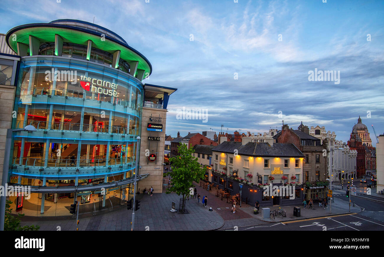 Dusk Blue Hour at the Cornerhouse and Nottingham City, Nottinghamshire ...