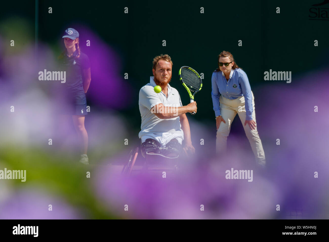 Nicolas Peifer in action during the Wheelchair tennis match at ...
