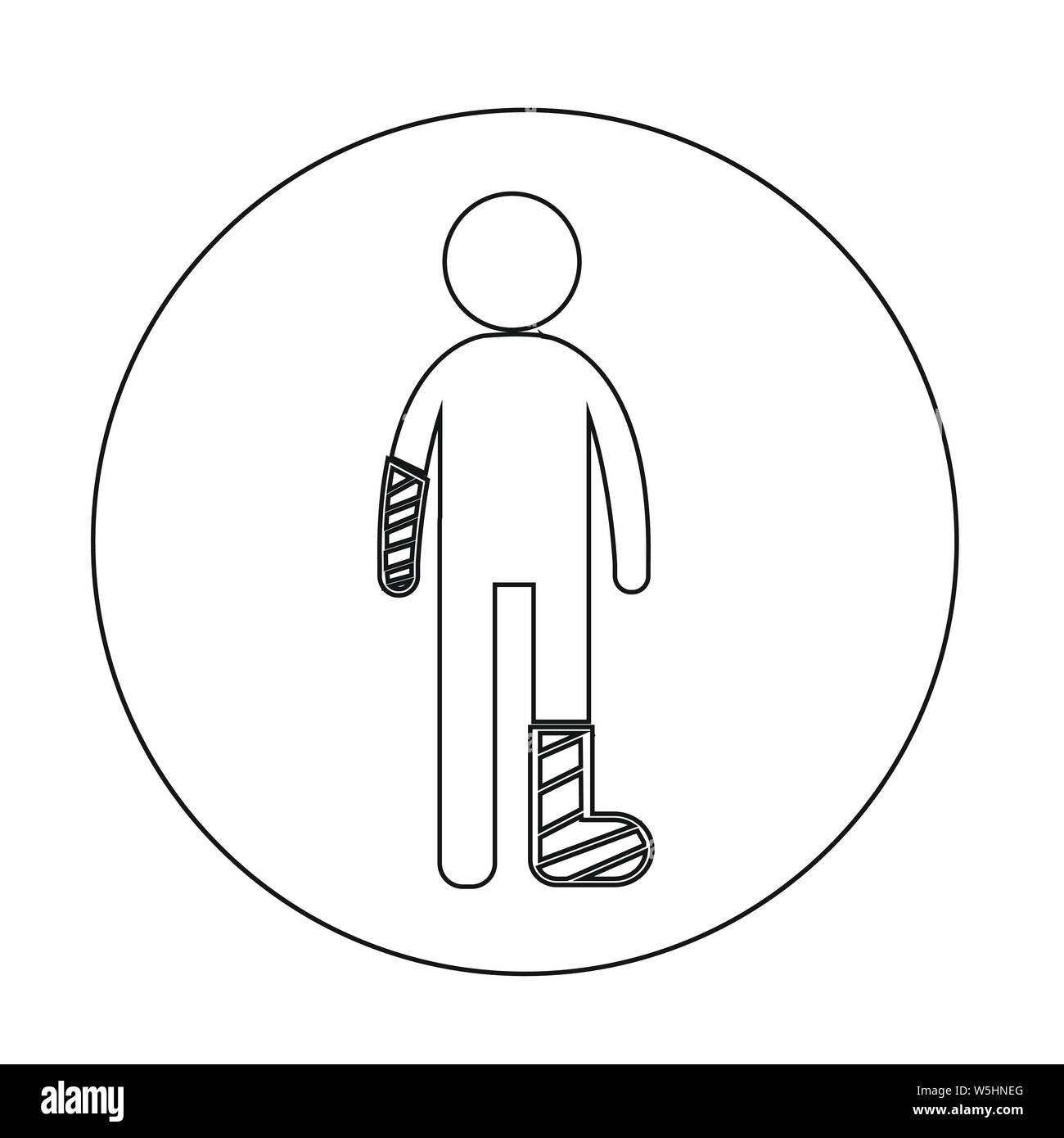 People injury icon Stock Vector Image & Art - Alamy