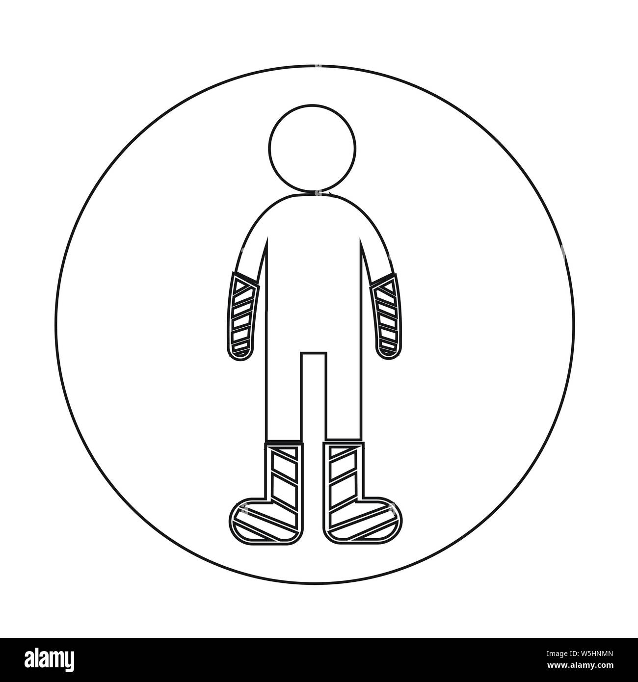 People injury icon Stock Vector Image & Art - Alamy