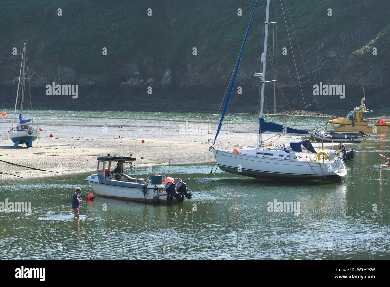 Solva Pembrokeshire UK yachts and pleasure craft in Solva harbour ...