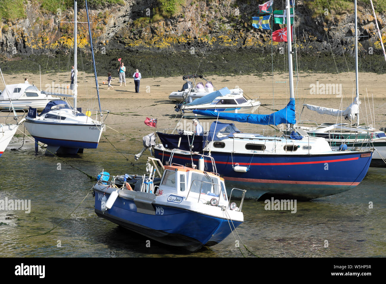 Solva Pembrokeshire UK yachts and pleasure craft in Solva harbour ...