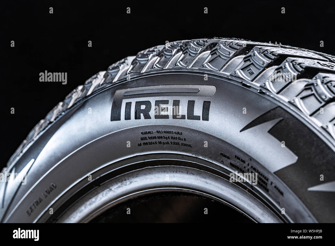 gradient beautiful Pirelli logo. bus photo Stock Photo - Alamy