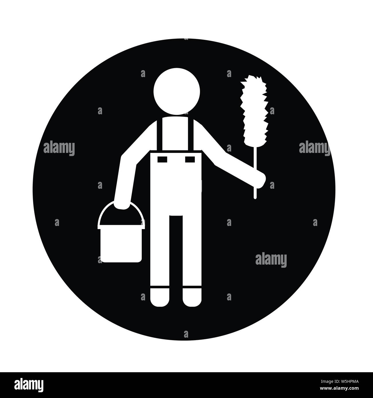 Cleaner Man icon Stock Vector Image & Art - Alamy