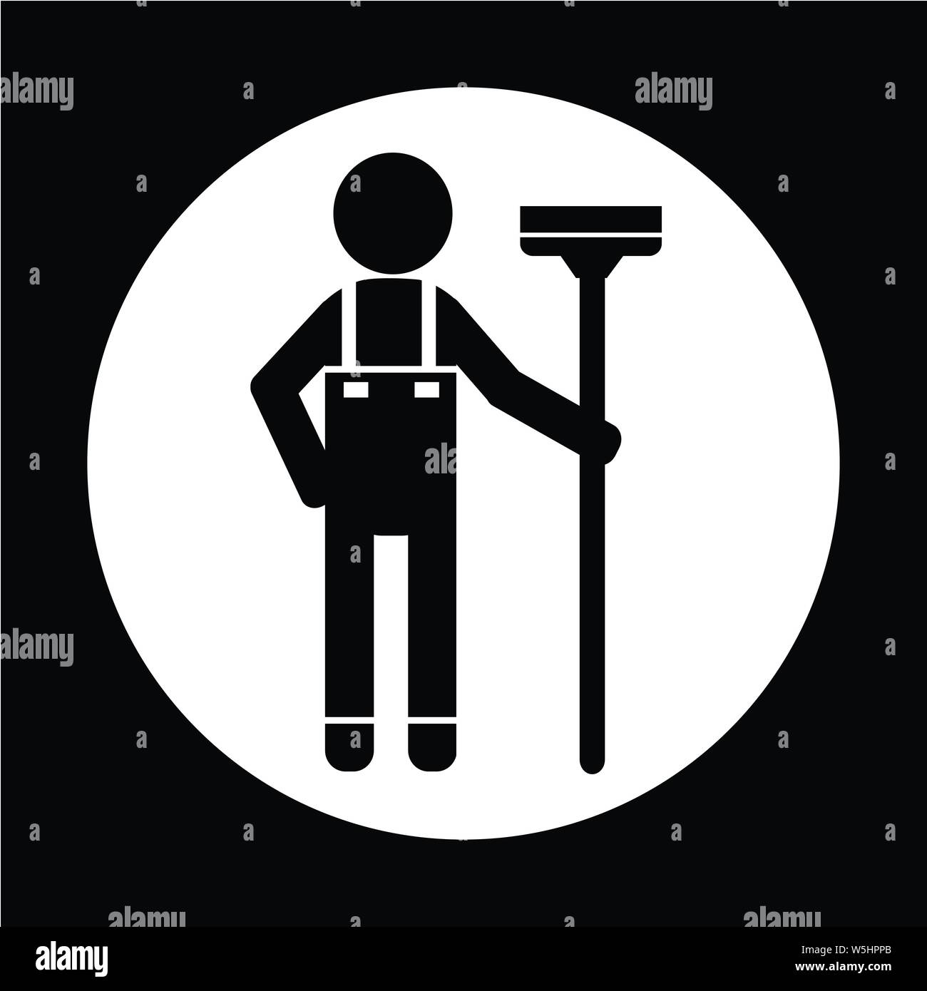 Cleaner Man icon Stock Vector Image & Art - Alamy