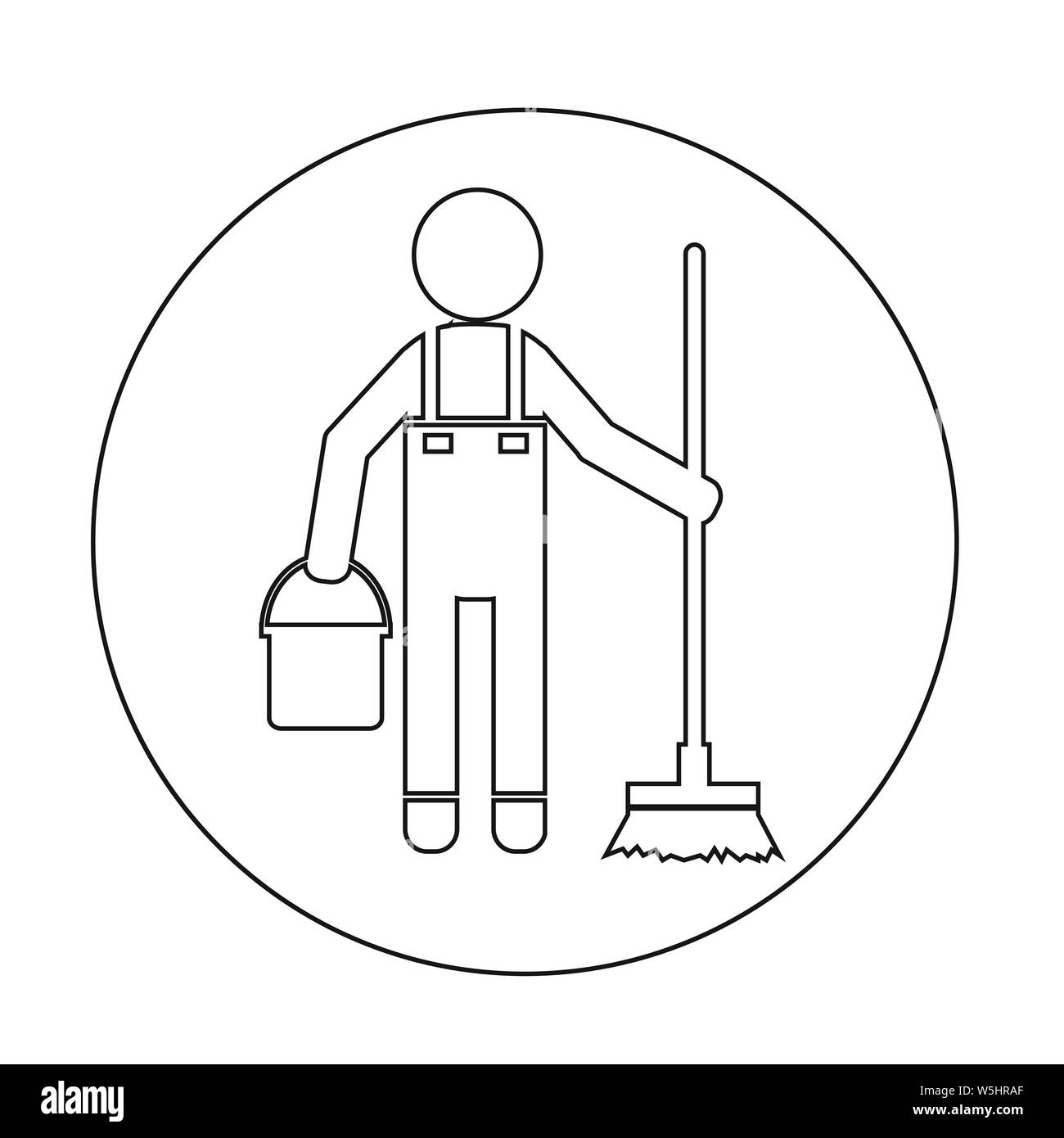 Cleaner Man icon Stock Vector Image & Art - Alamy