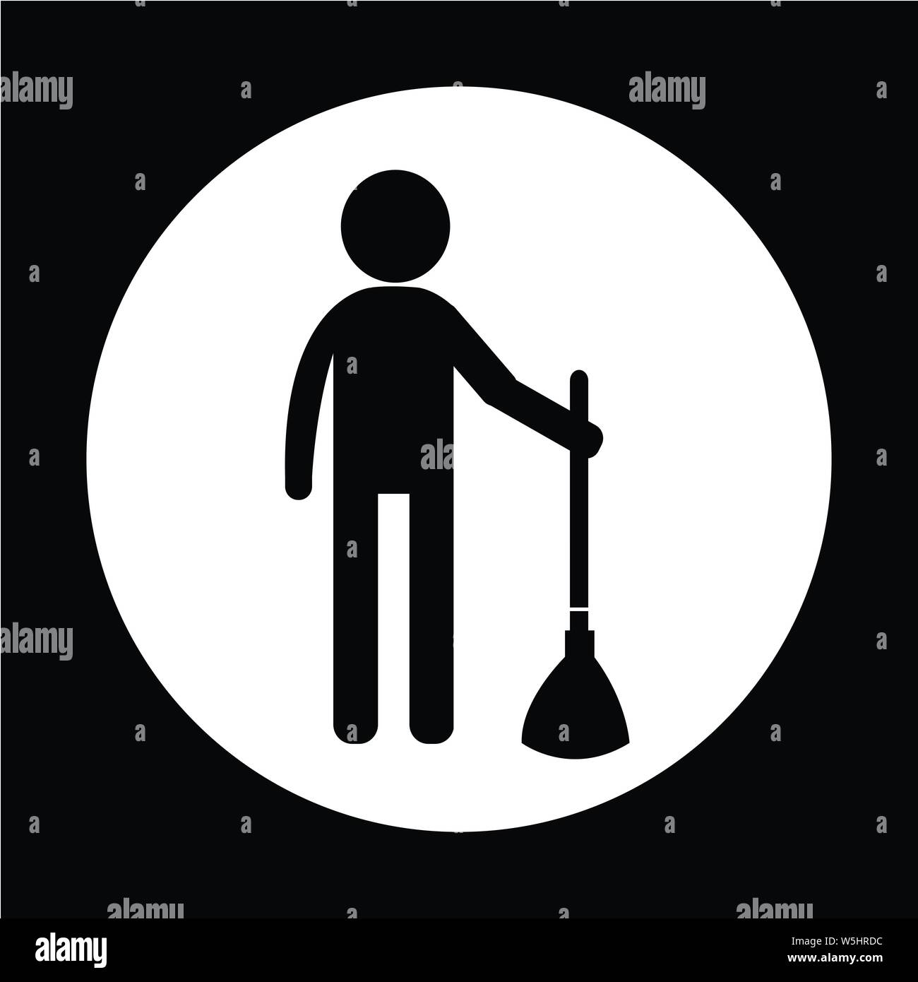 Cleaner Man icon Stock Vector Image & Art - Alamy