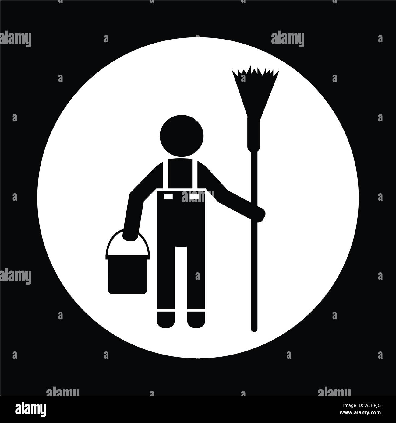 Cleaner Man icon Stock Vector Image & Art - Alamy