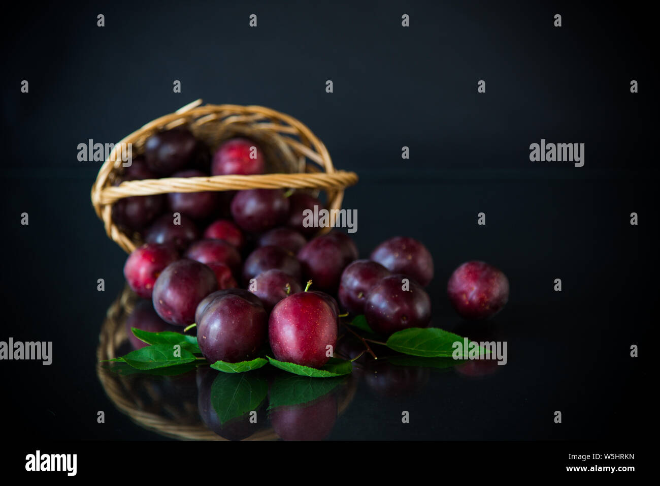Black cherry plum hi-res stock photography and images - Alamy