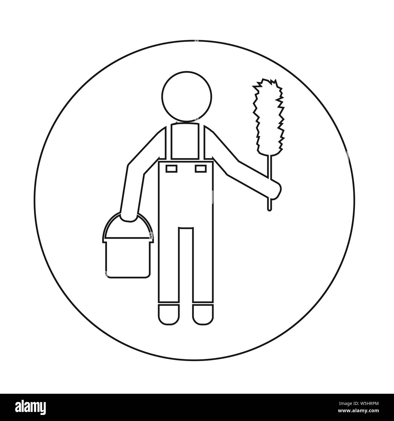 Cleaner Man icon Stock Vector Image & Art - Alamy
