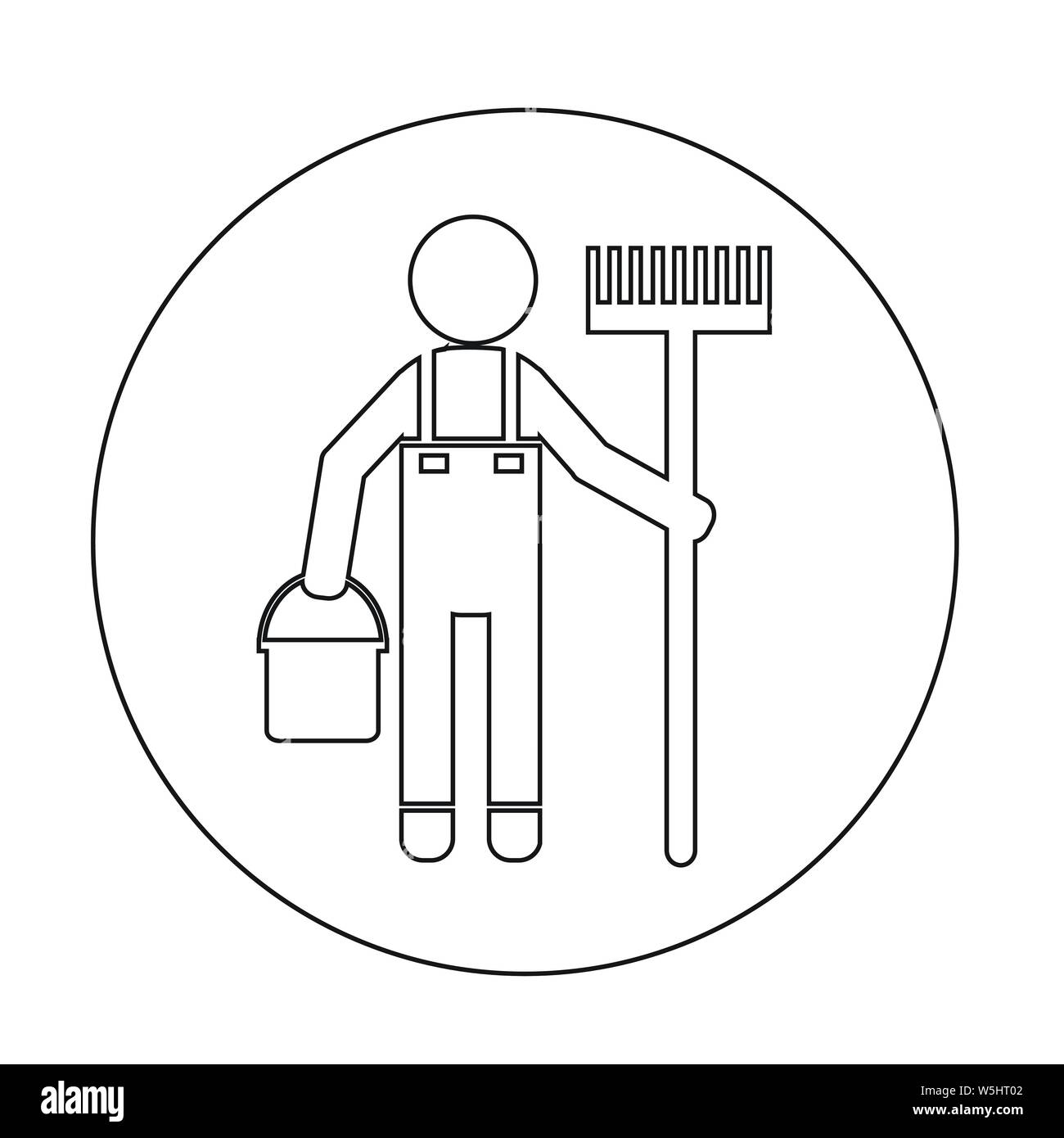 Cleaner Man icon Stock Vector Image & Art - Alamy