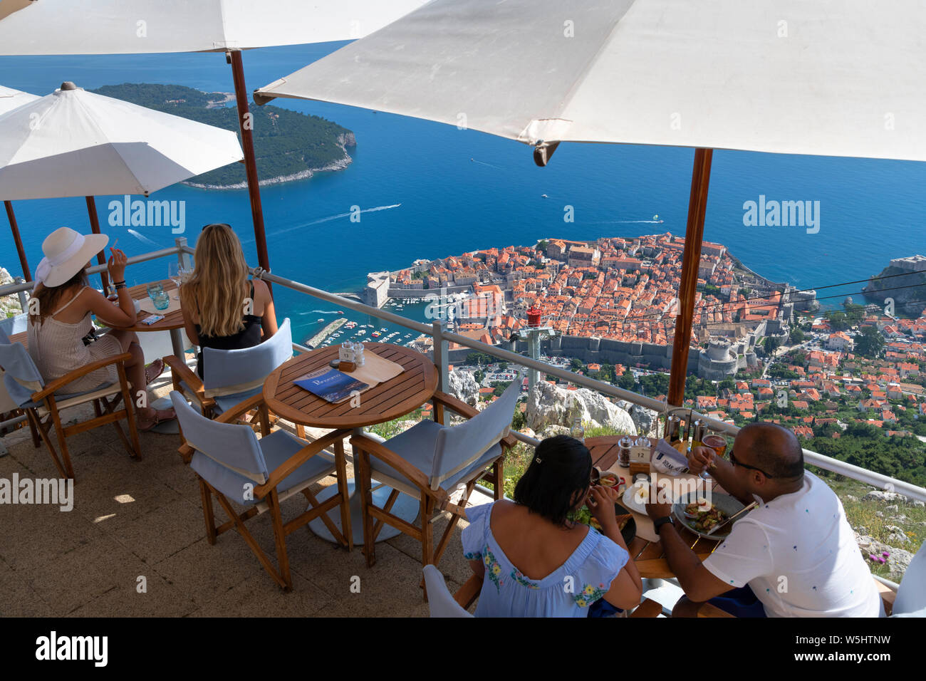 Panorama Restaurant Mount Srd, Dubrovnik, Croatia Stock Photo - Alamy