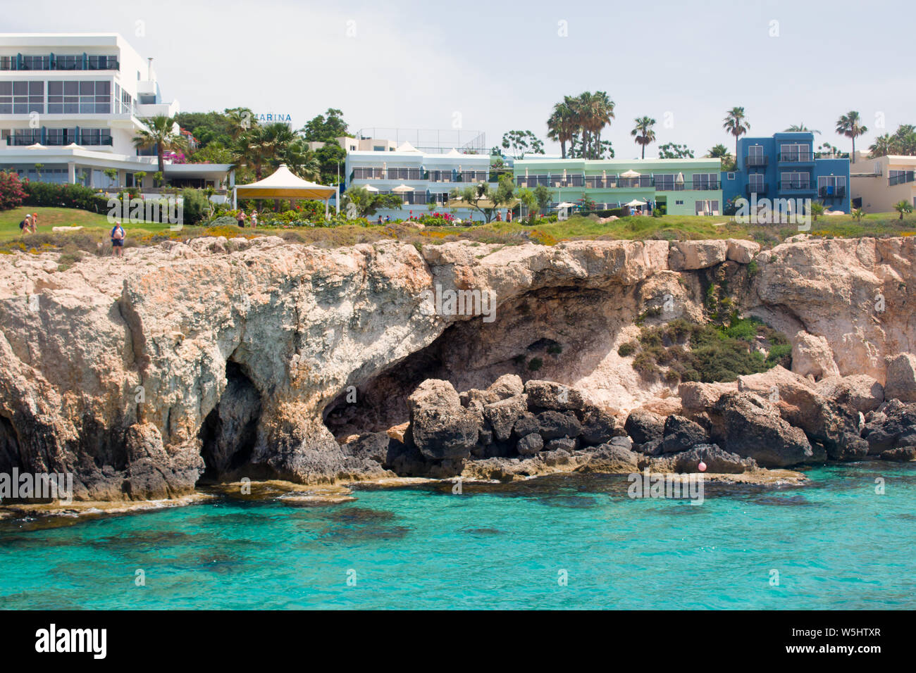 sea caves cyprus Stock Photo - Alamy
