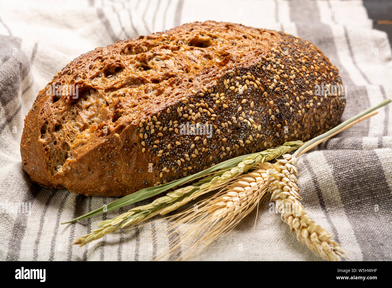 Fresh bio organic bread from artisanal bakery close up Stock Photo - Alamy