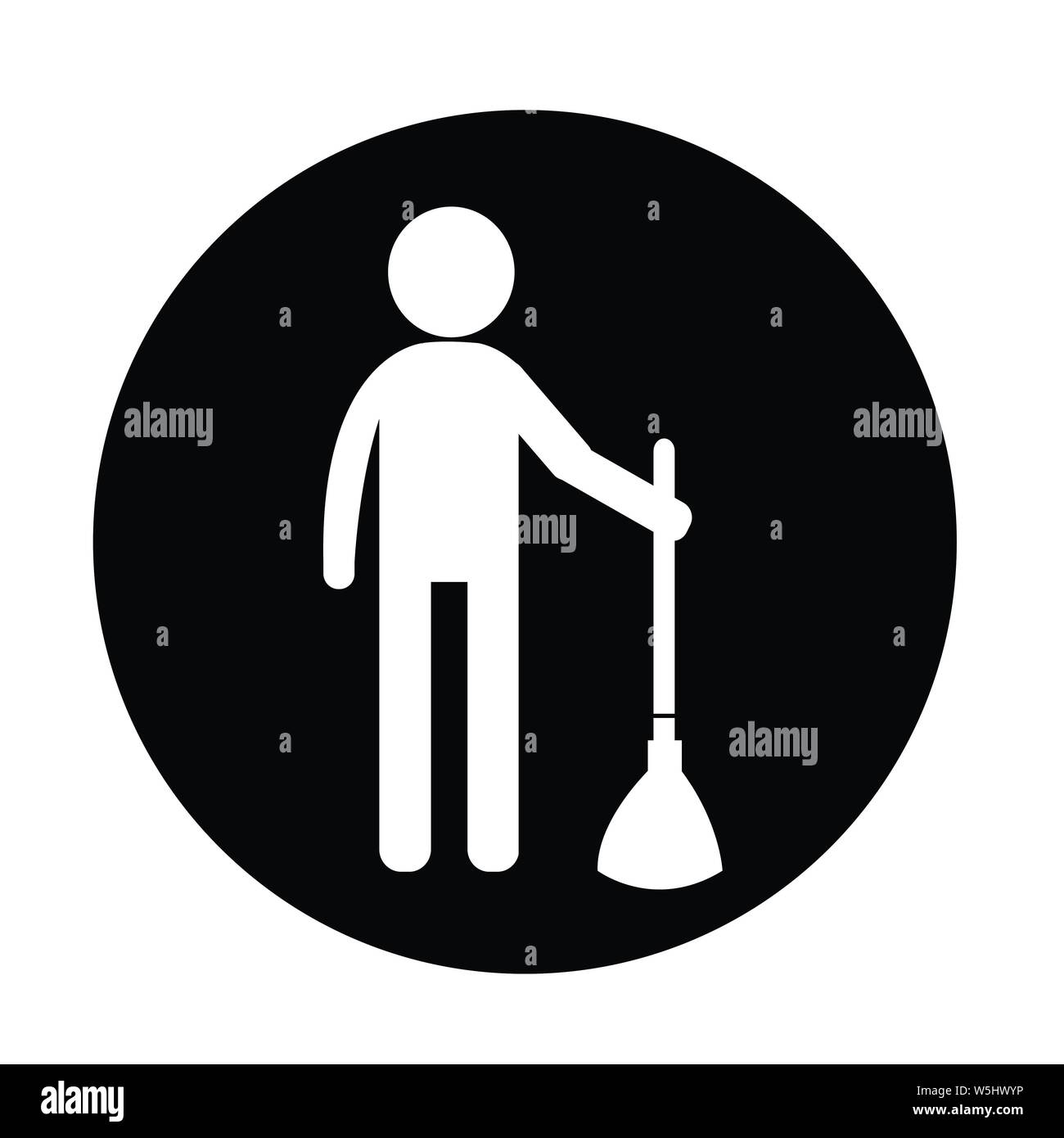 Cleaner Man icon Stock Vector Image & Art - Alamy