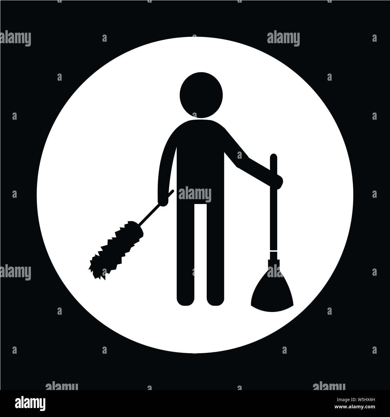 Cleaner Man icon Stock Vector Image & Art - Alamy