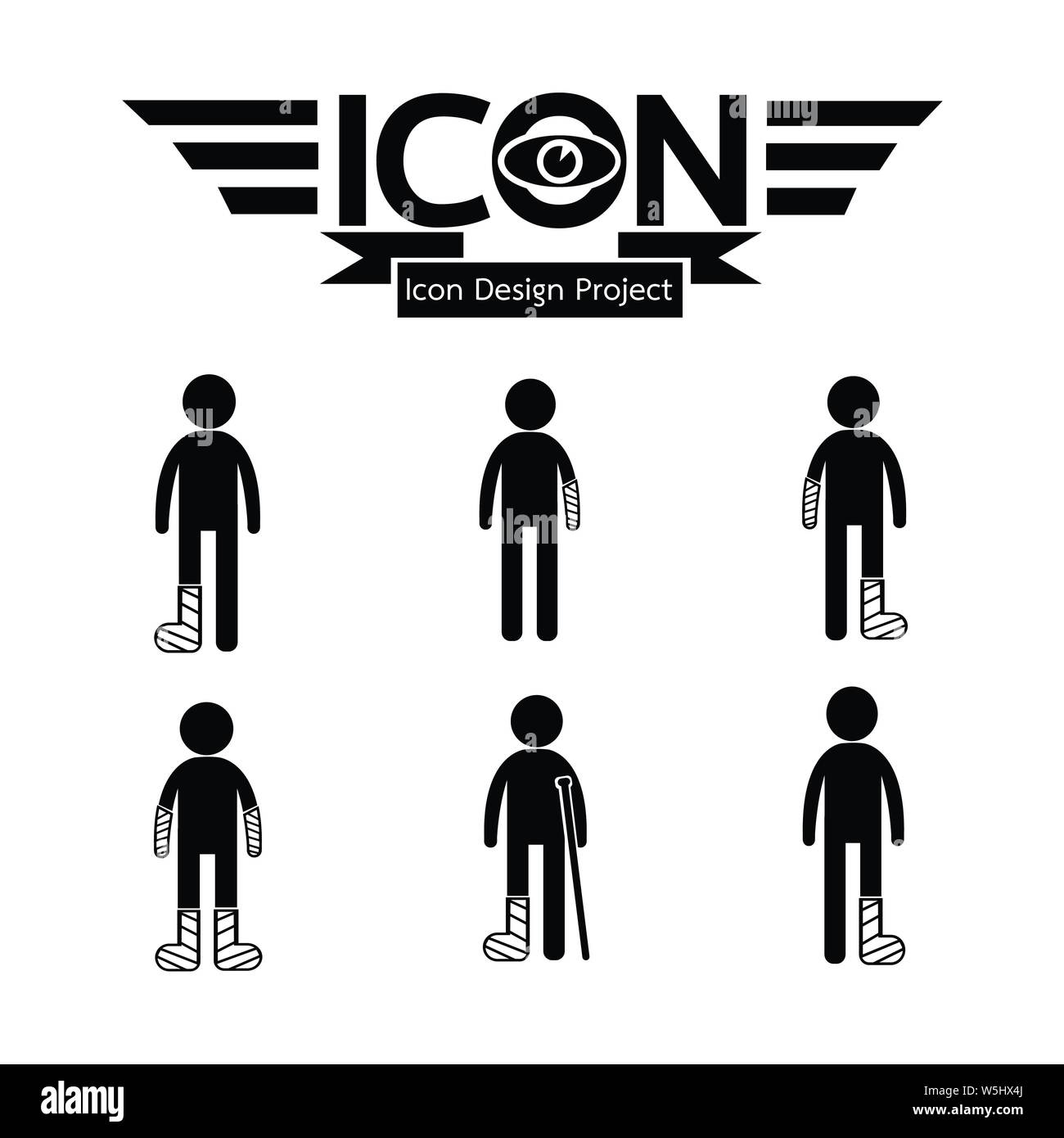 People injury Icon Stock Vector Image & Art - Alamy